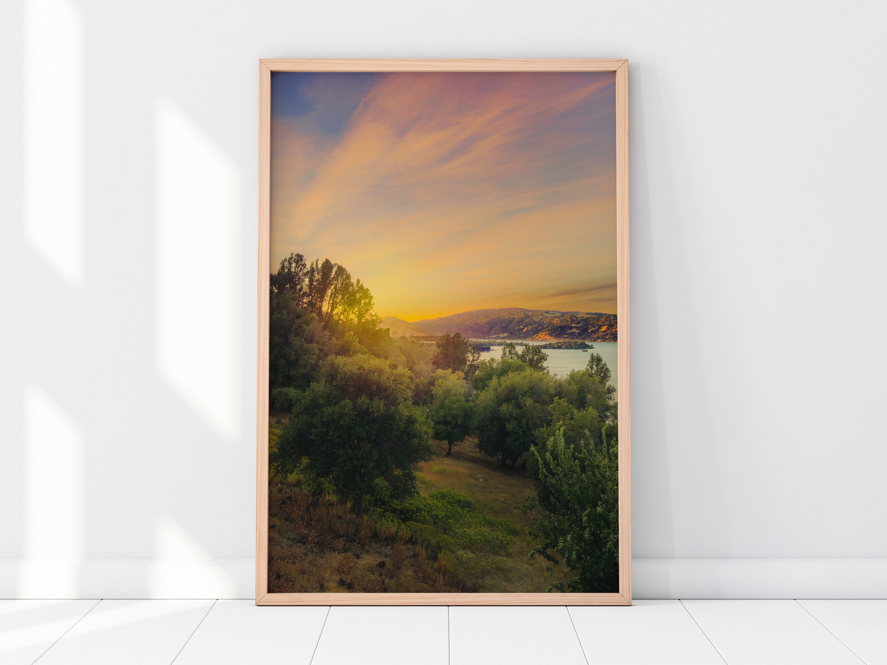 Clear Lake Sunset imprimible Wall Art / Lake County California ...