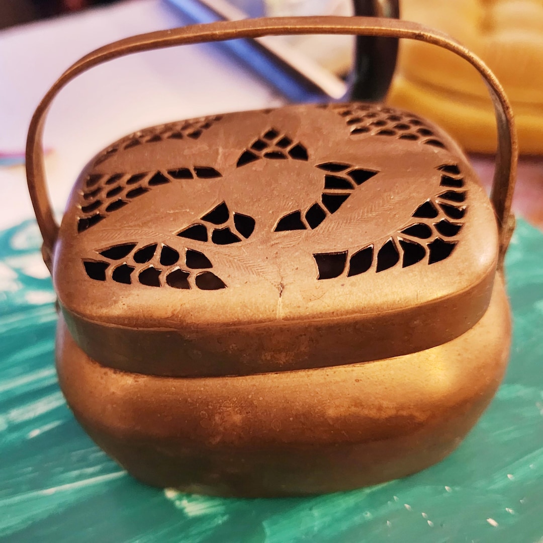Vintage Chinese Brass Hand Warmer Floral Design - Etsy