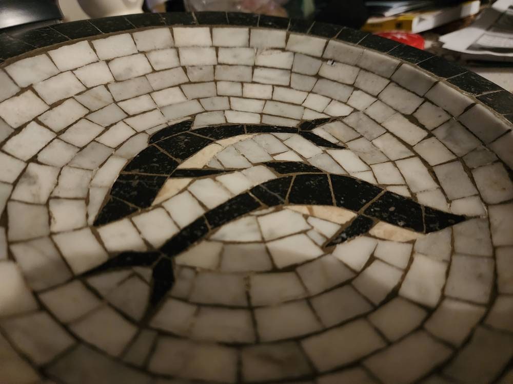 Vintage Mid Century Modern Heide Mosaics Orca Killer Whales Display ...