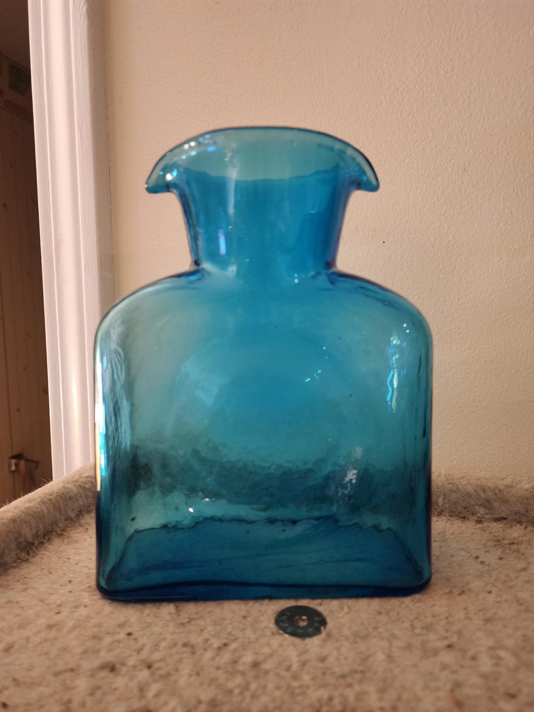 Blenko 384 Water Bottle Form, 8.25in Turquoise - Etsy