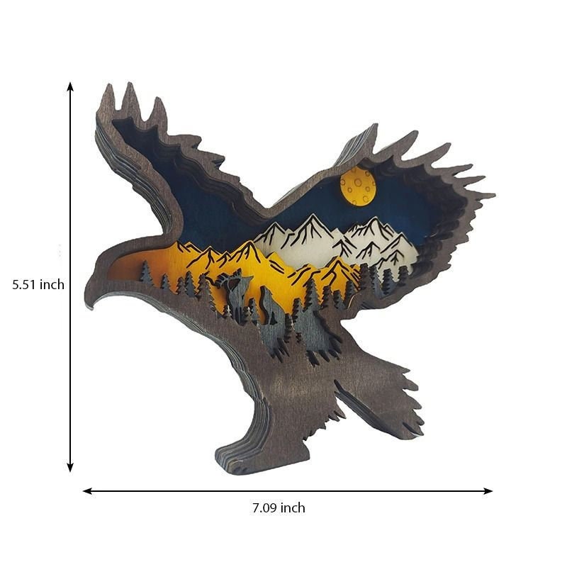 Wood American Eagle Figurine Wooden Eagle Statue Bald Eagle - Etsy