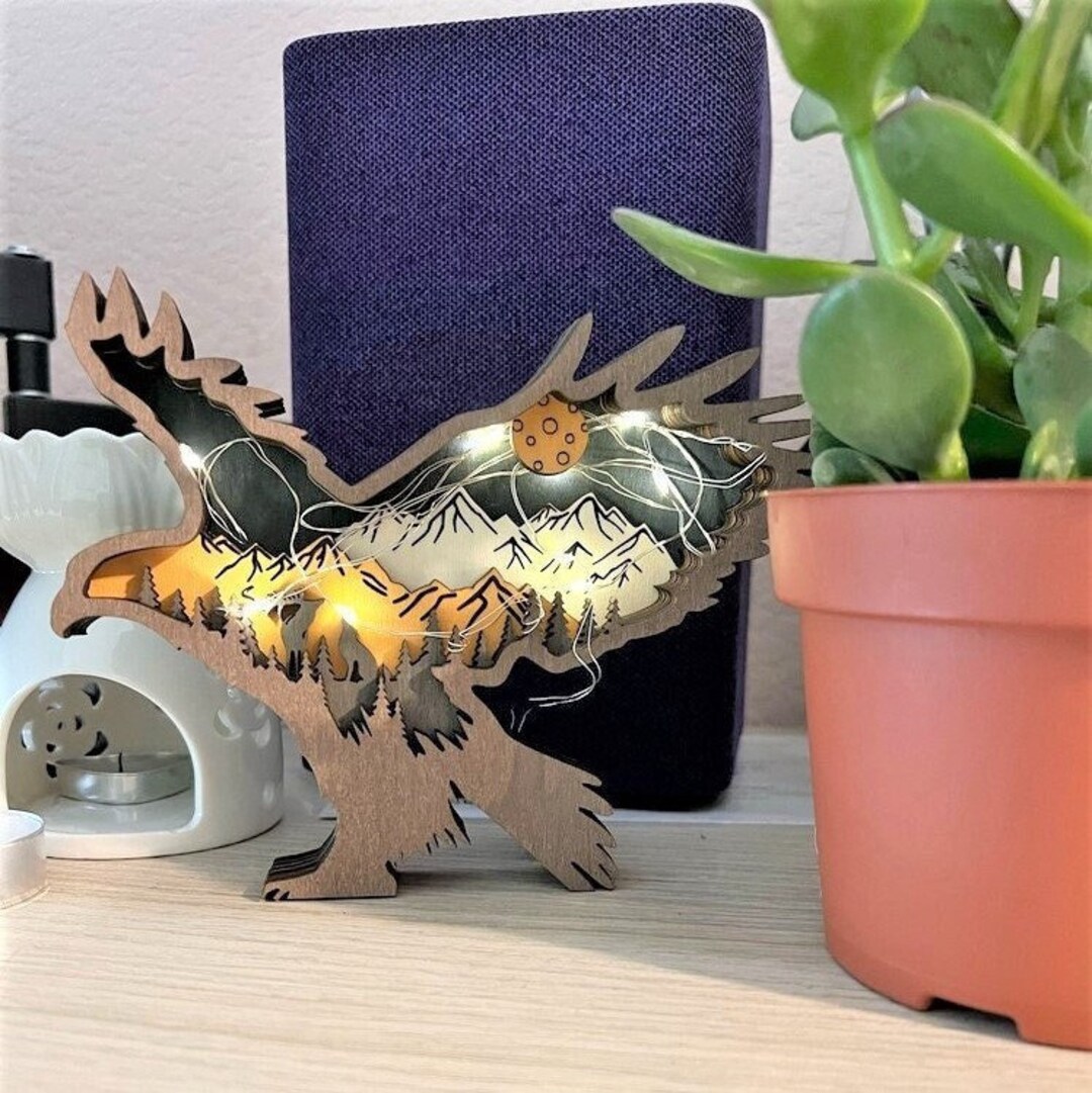 Wood American Eagle Figurine Wooden Eagle Statue Bald Eagle - Etsy