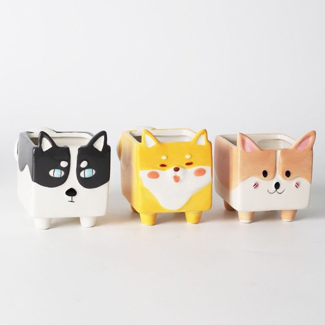 Welsh Corgi Planter Dog Planter Siberian Husky Planter - Etsy