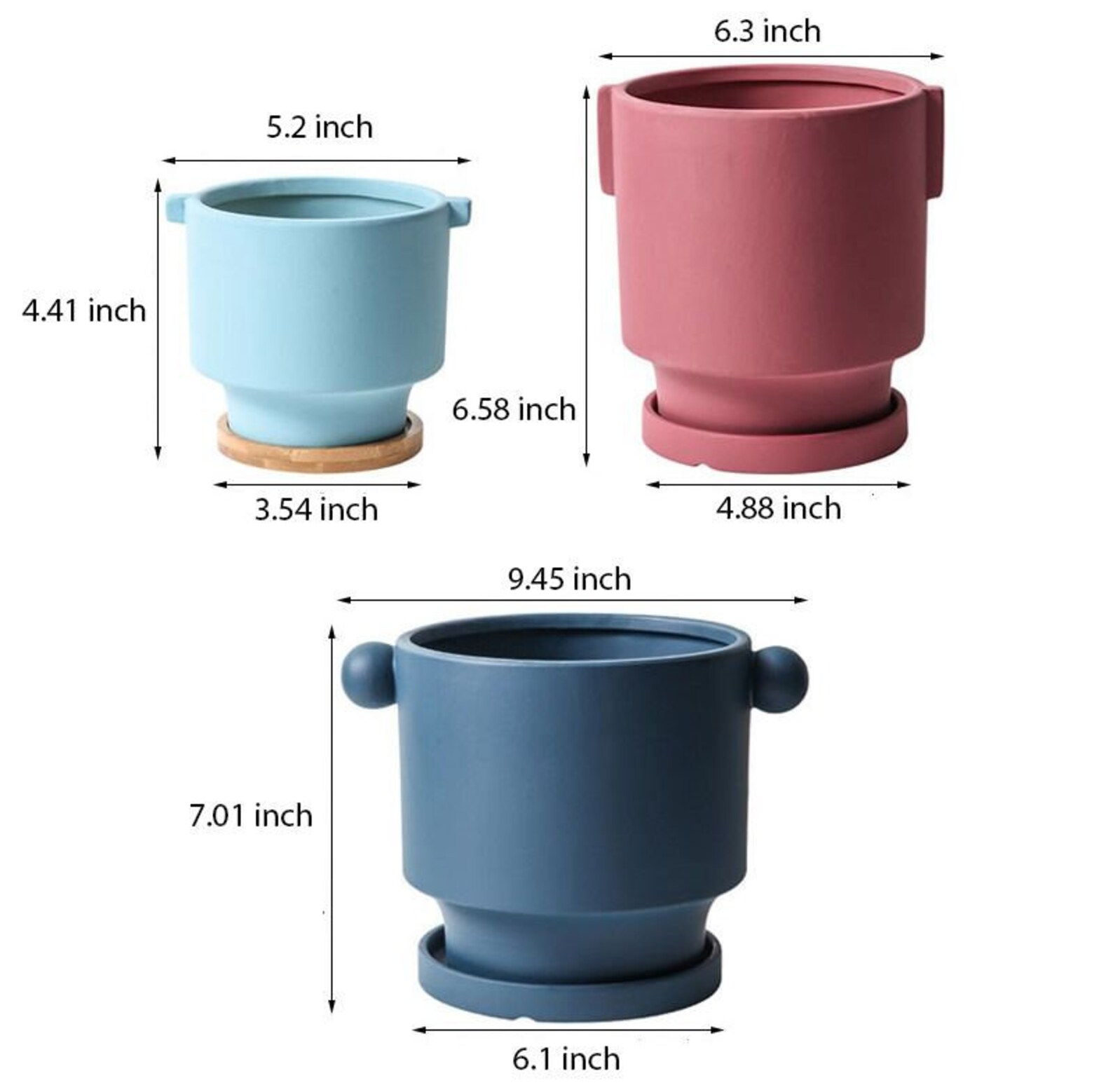 Draw It Yourself Minimalist Planter With a Tray Ceramic - Etsy