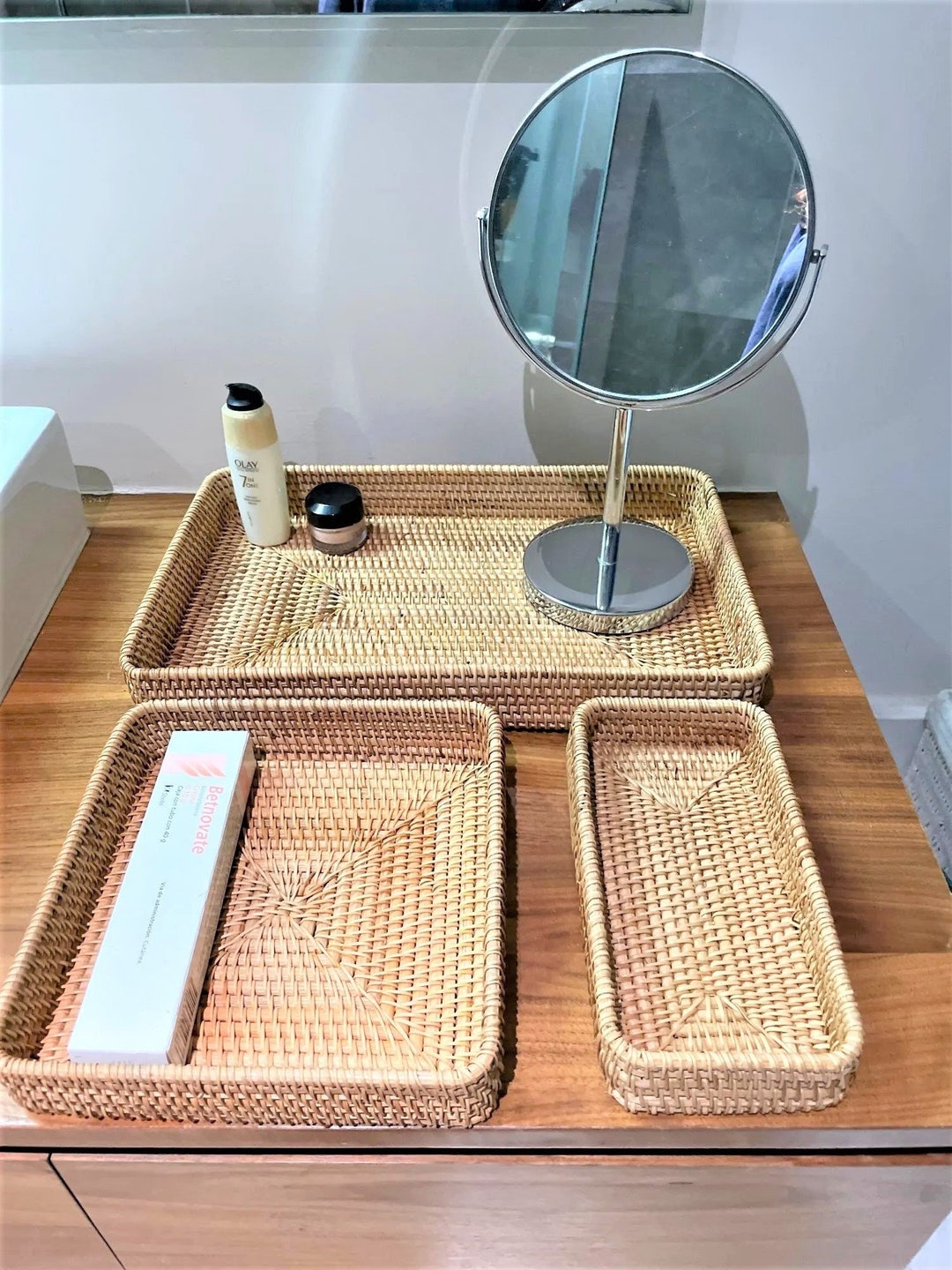 Food Storage Basket Fruits Storage Box Wicker Tray Rattan - Etsy