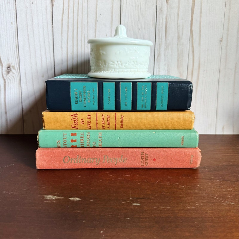 Vintage Book Stack - Etsy