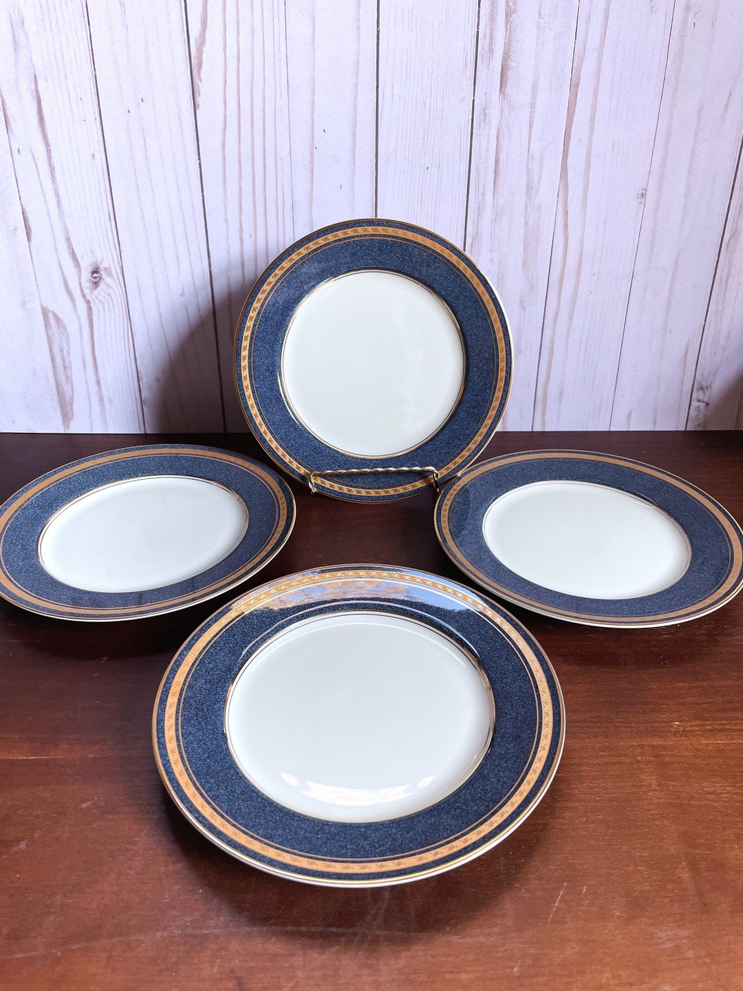 Mikasa Grande Ivory Plates, Imperial Lapis, L2826, Salad Plates ...