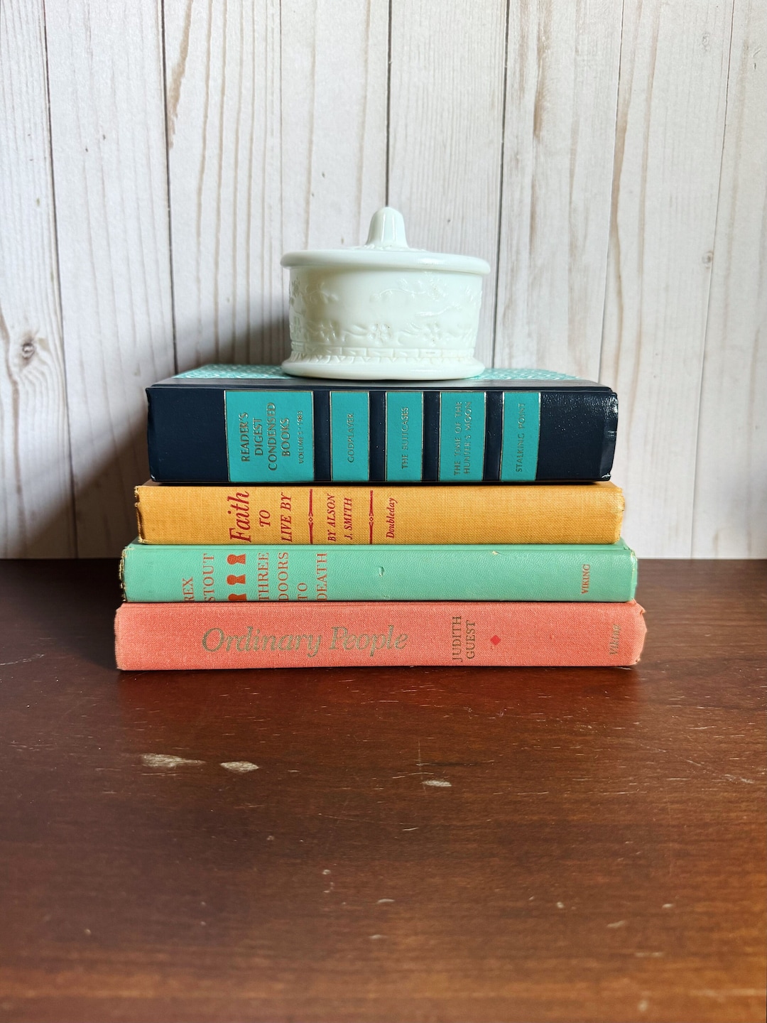 Vintage Book Stack Colorful Vintage Book Bundle Shades of - Etsy
