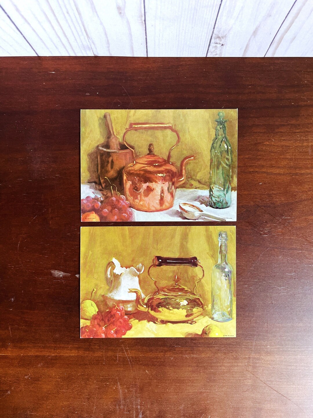 Vintage Art Prints, Tea Kettle Prints, Small Teapot Prints, 5x7 Art ...