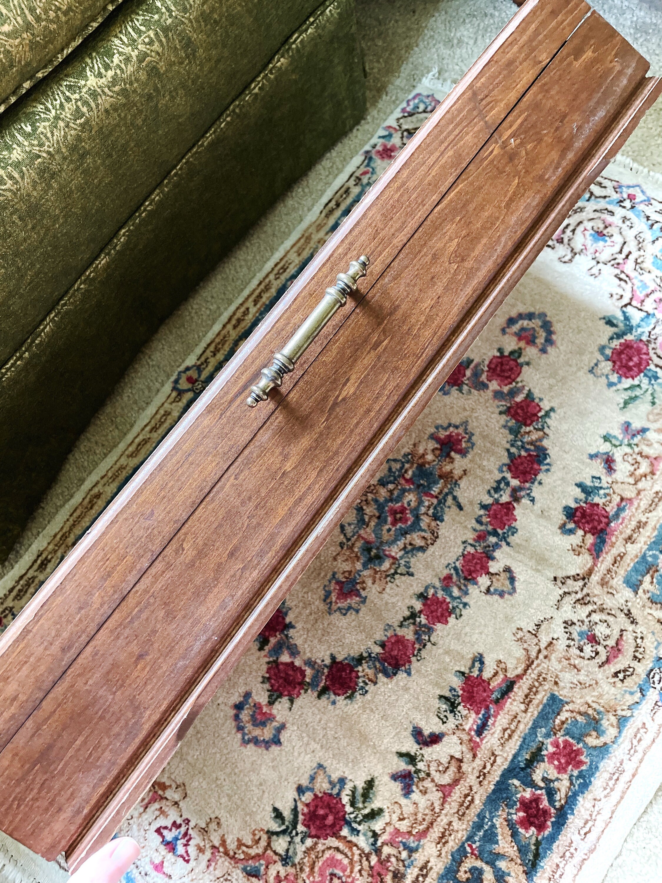 Vintage Flatware Storage Chest, Huge Silverware Lined Box With Handle ...