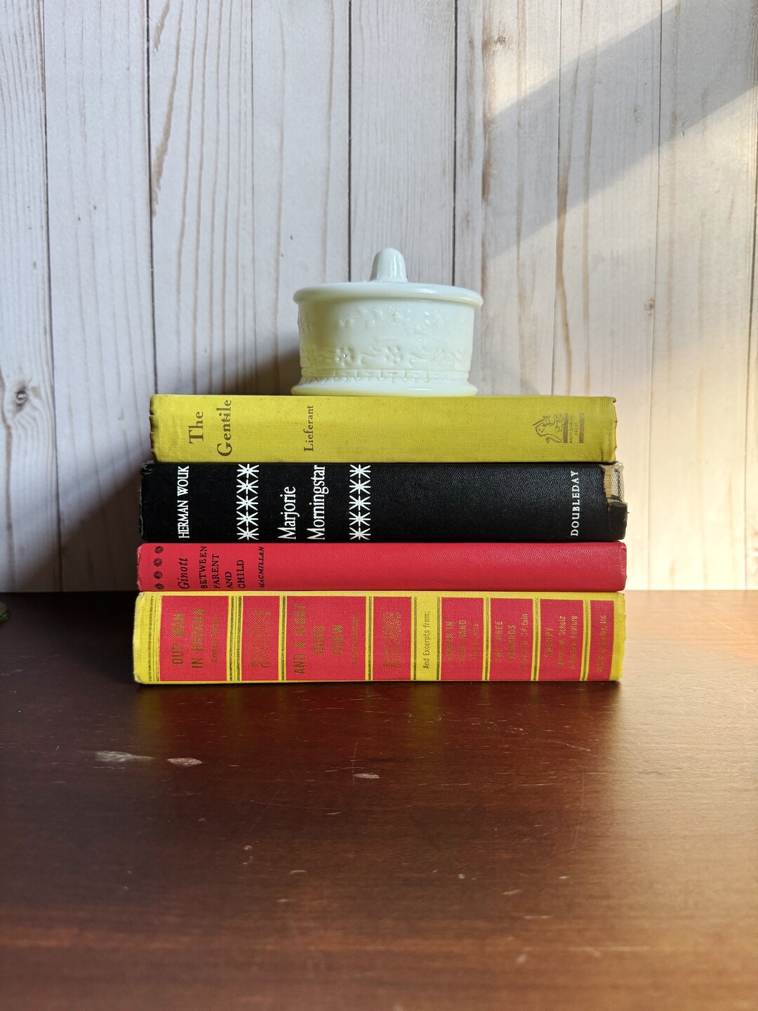 Yellow and Red Book Stack Vintage Book Bundle Midcentury - Etsy