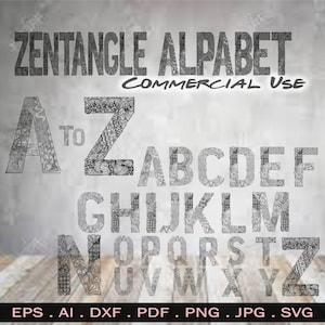 Zentangle Alphabet - Etsy
