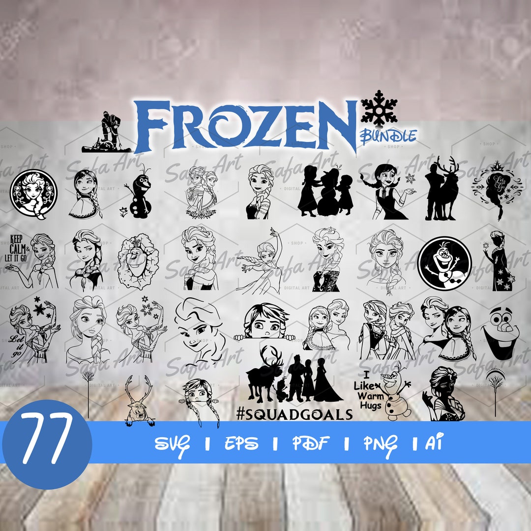 Frozen Svg Bundle Elsa SVG Svg Bundle SVG Files for Cricut - Etsy UK
