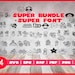 Super Bundle B&W + Super Font, Super Font Letters SVG, DXF, PNG, Eps ...