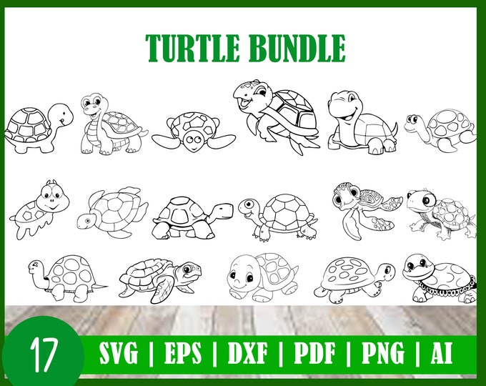 Turtles SVG File - Etsy Canada