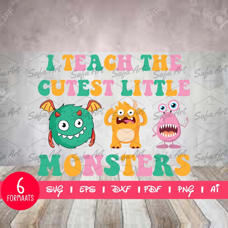 Halloween Teacher SVG I Teach the Cutest Little Monsters - Etsy