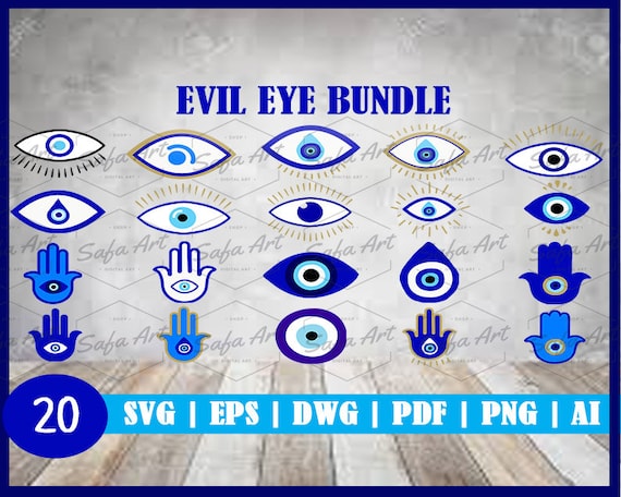 Evil Eye SVG Bundle 2 20 Spiritual Svg Witchy Svg SVG | Etsy