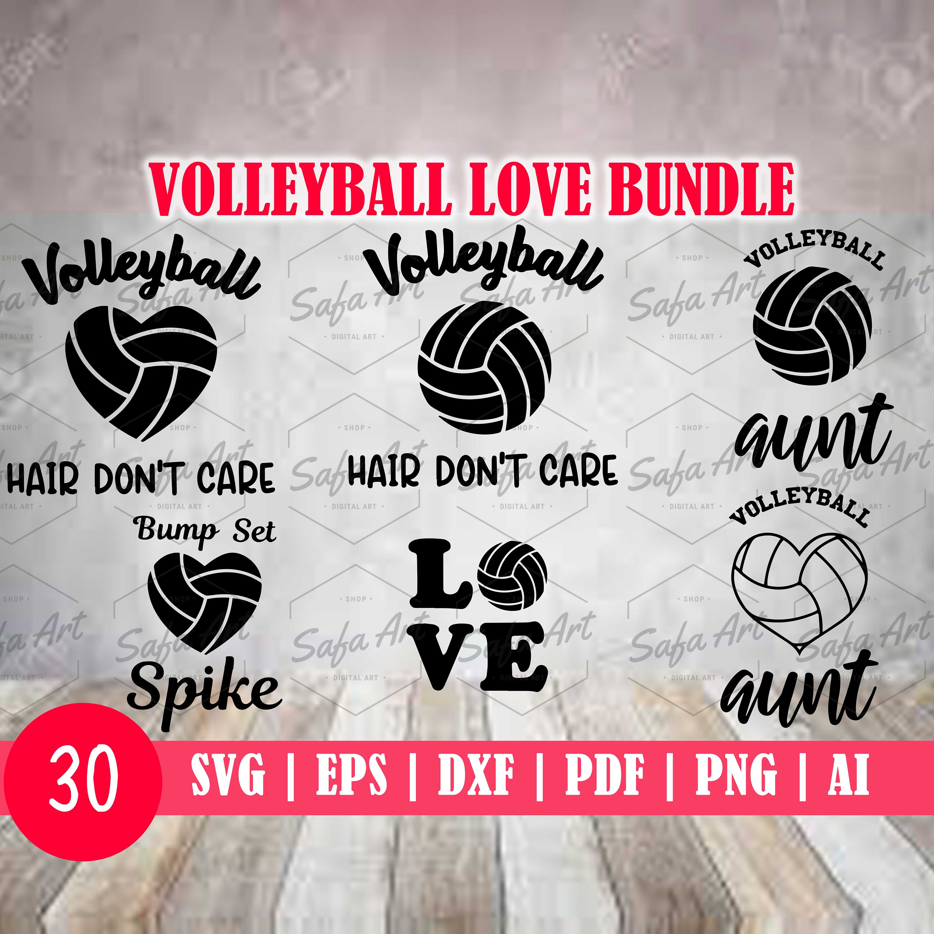 Volleyball Love SVG Bundle SVG Files for Cricut Silhouette - Etsy