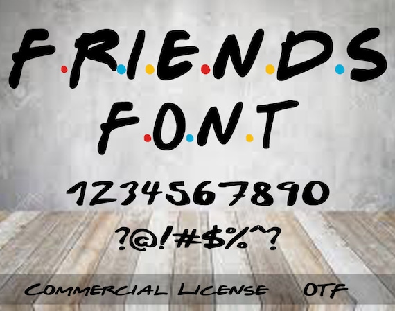 Friends Font OTF Friends TV Show Inspired Logo Font Script | Etsy