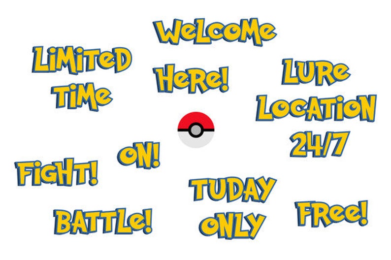 Pokemon Font Svg Pikachu Pokemon Clip Art Icons SVG EPS - Etsy