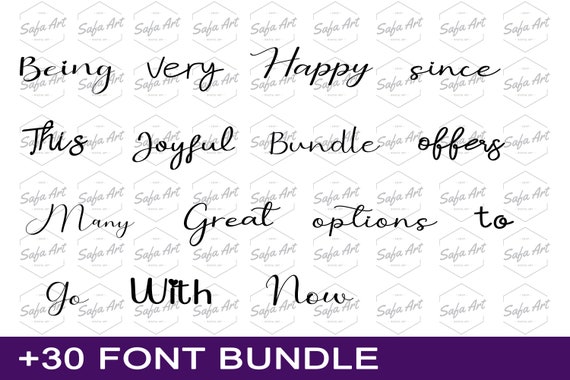 Cursive Font Bundle Alphabet Letters Font Svg TTF Cricut, 60% OFF