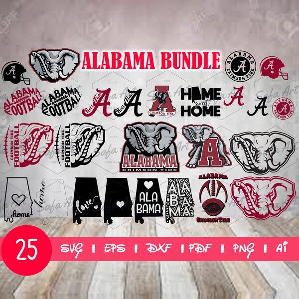 Football Alabama Clipart - Etsy