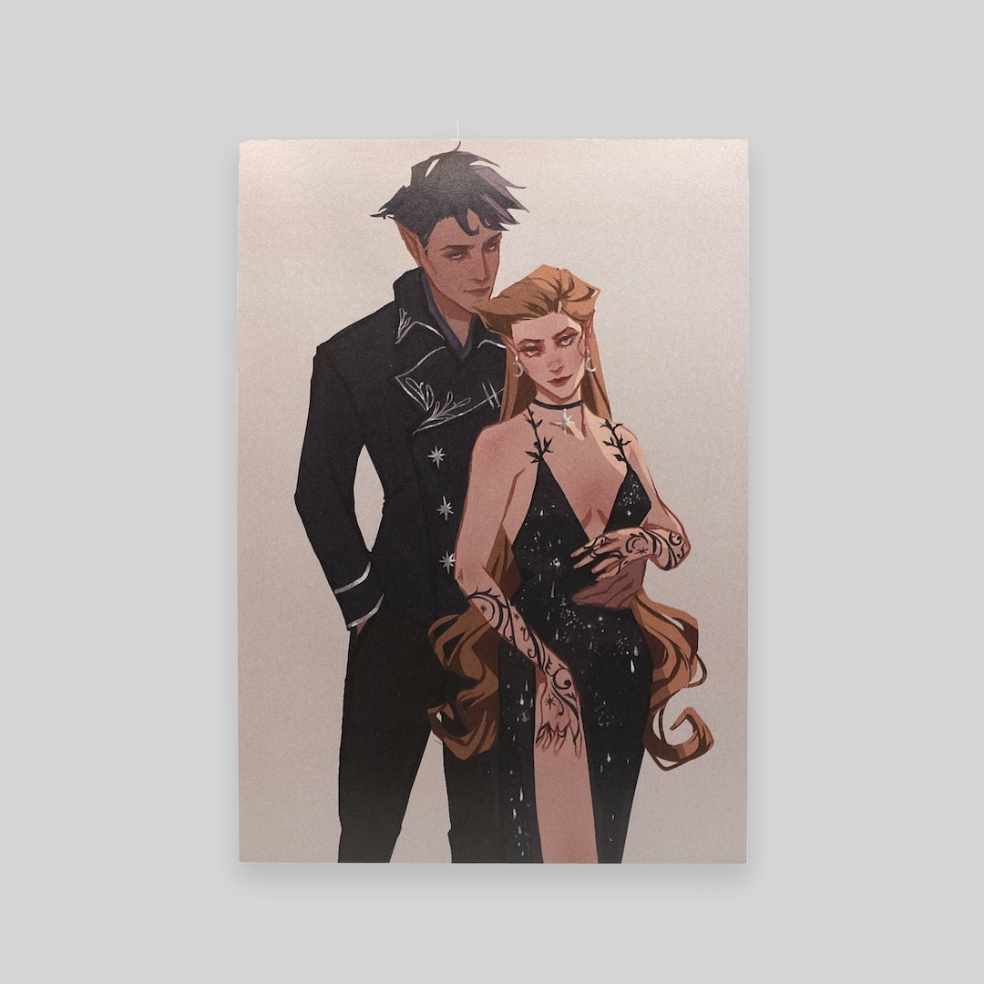 Feyre and Rhysand ACOTAR A5 Pearlescent Print - Etsy