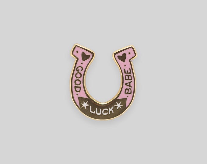Pink Enamel Initial Pin - Initial, Hashtag or Ampersand - Etsy Canada
