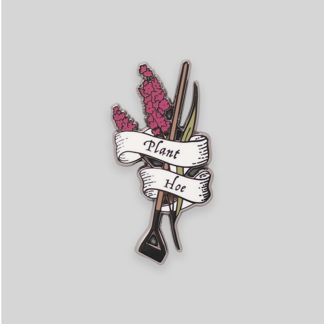 Plant Hoe Garden Flower Enamel Pin - Etsy