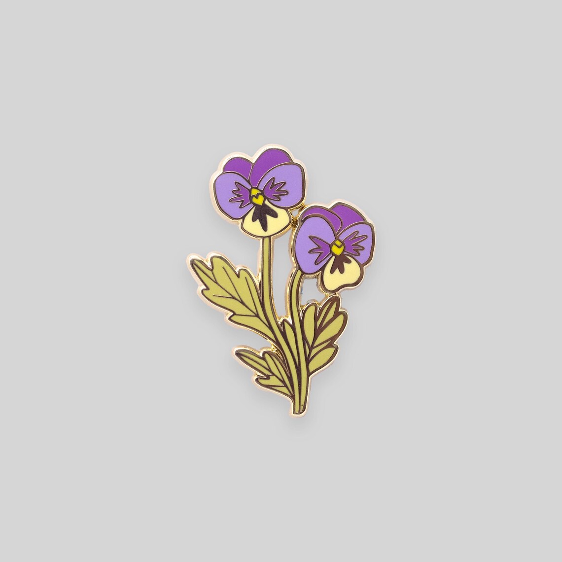 Pansy Flower Enamel Pin - Etsy