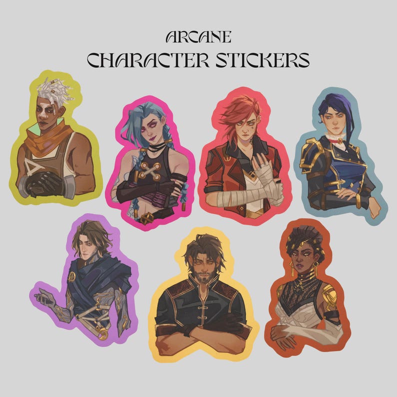 Arcane Character Stickers - Etsy