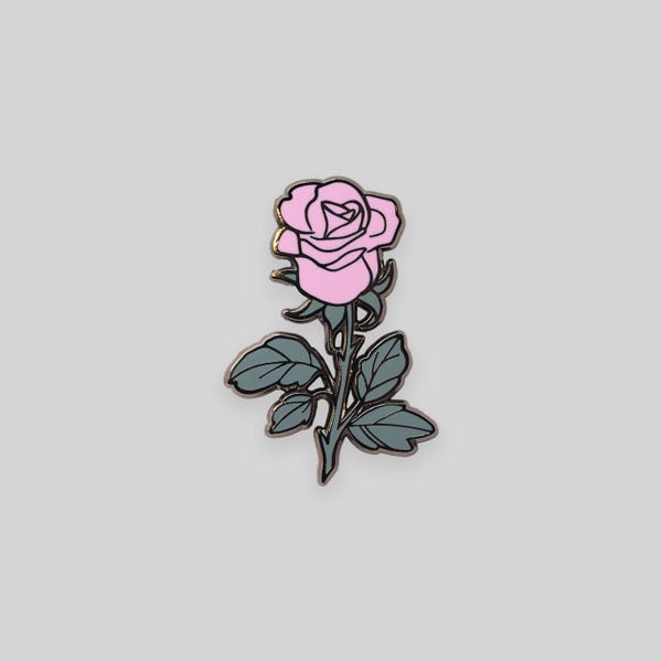 Enamel Rose - Etsy