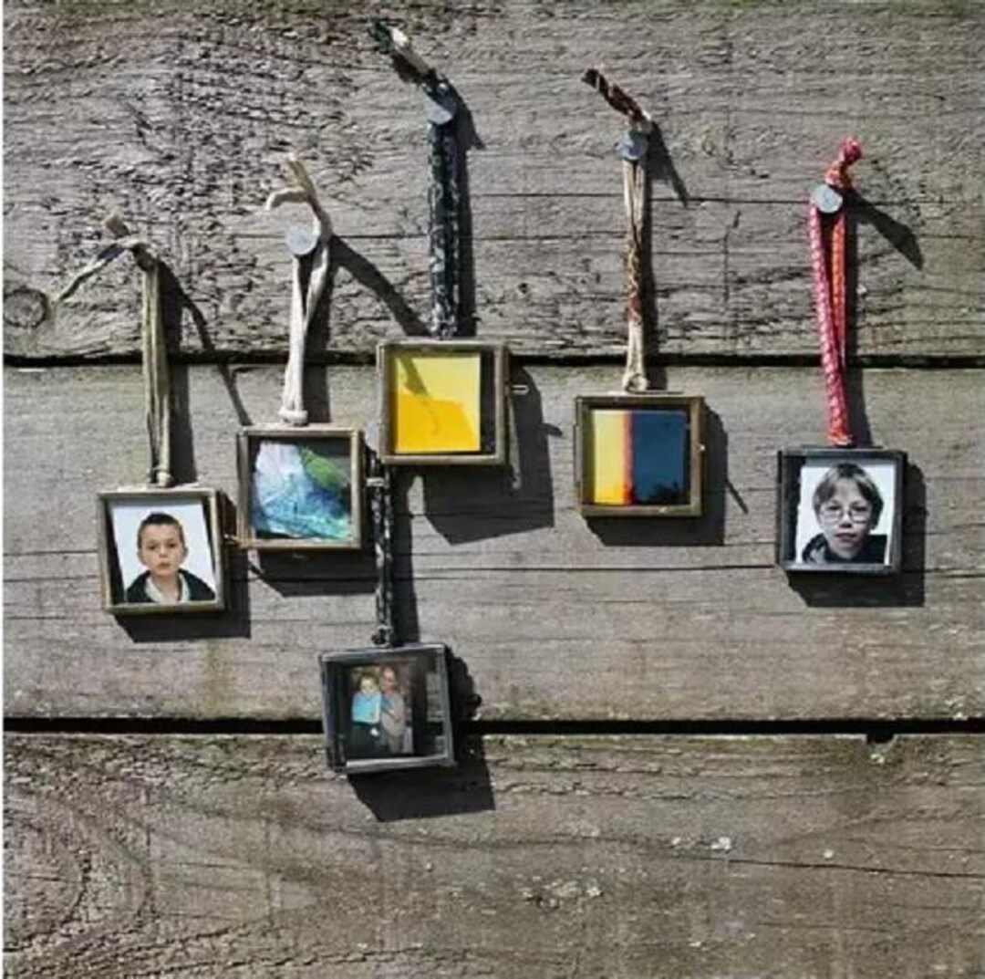 2x2 Mini Glass Brass Frame, Mini Kiko Glas Frame, Double Glass Hanging ...