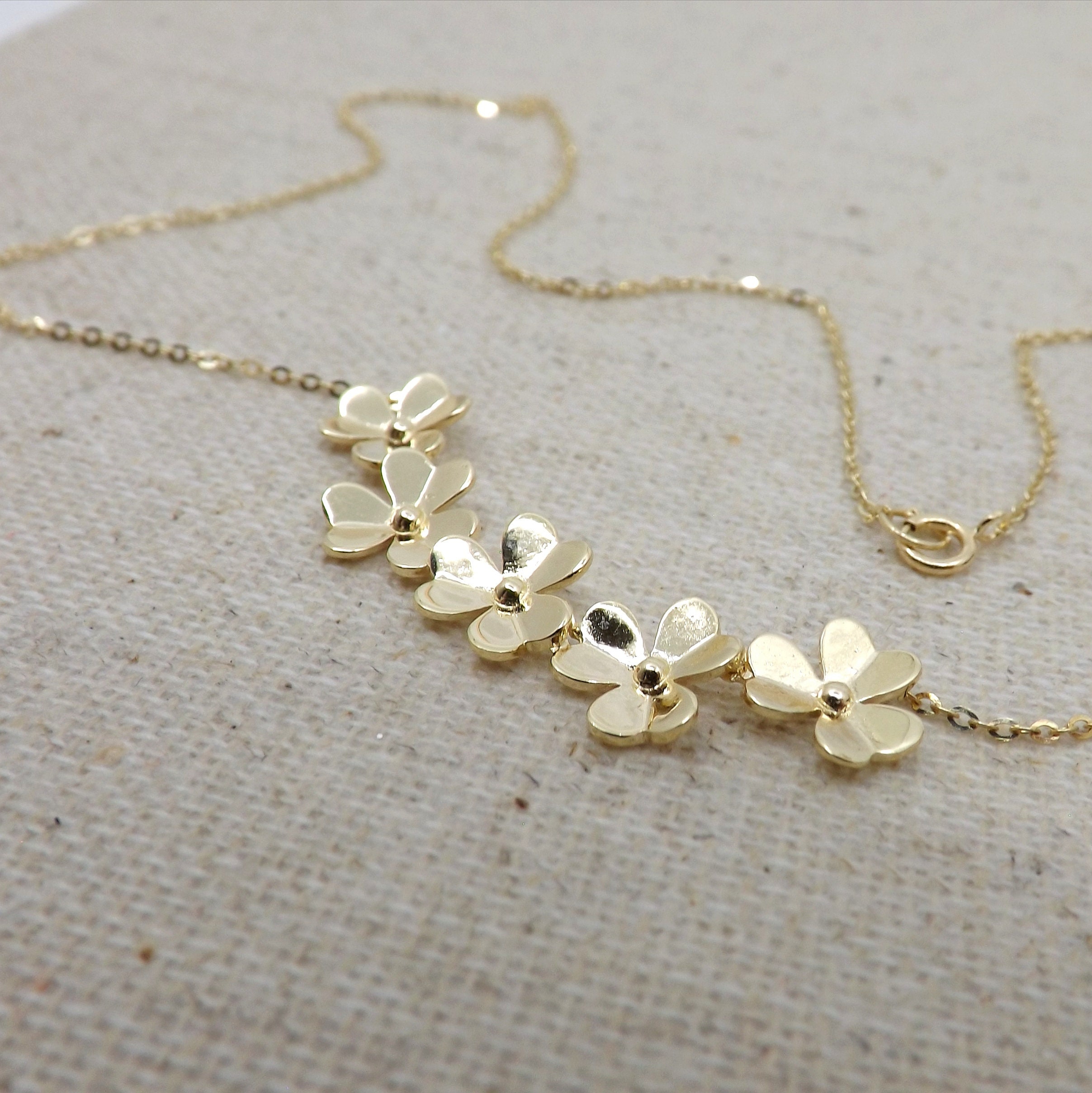 Solid Gold Necklace: 18k Solid Yellow Gold 45cm Necklace With | Etsy