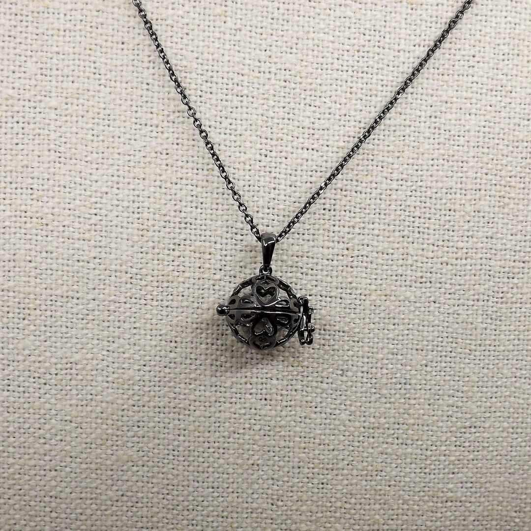 925 Sterling Silver Essential Oil Diffuser Pendant, 20in Necklace ...