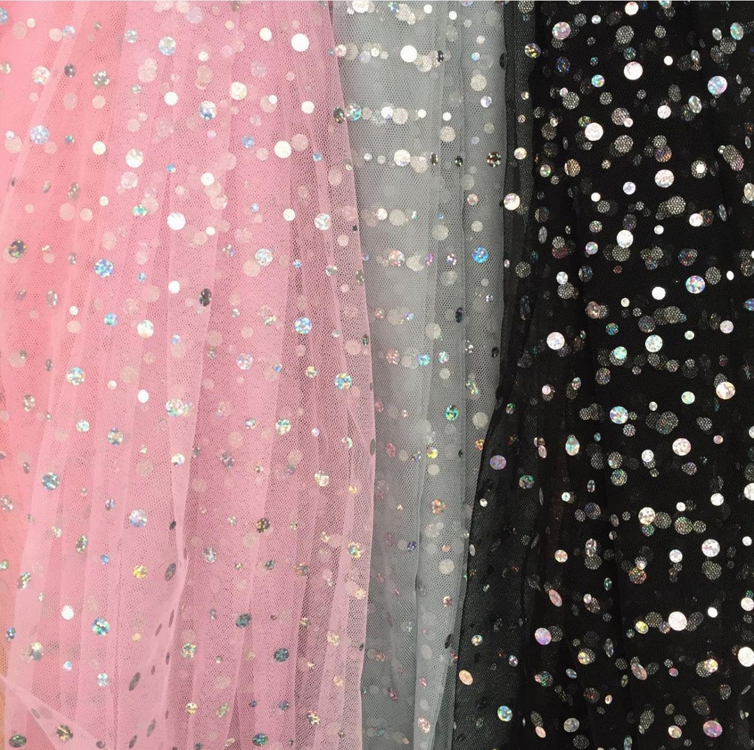 Beautiful Colorful Rhinestone Shiny Lace Fabric, Suitable for Bridal ...