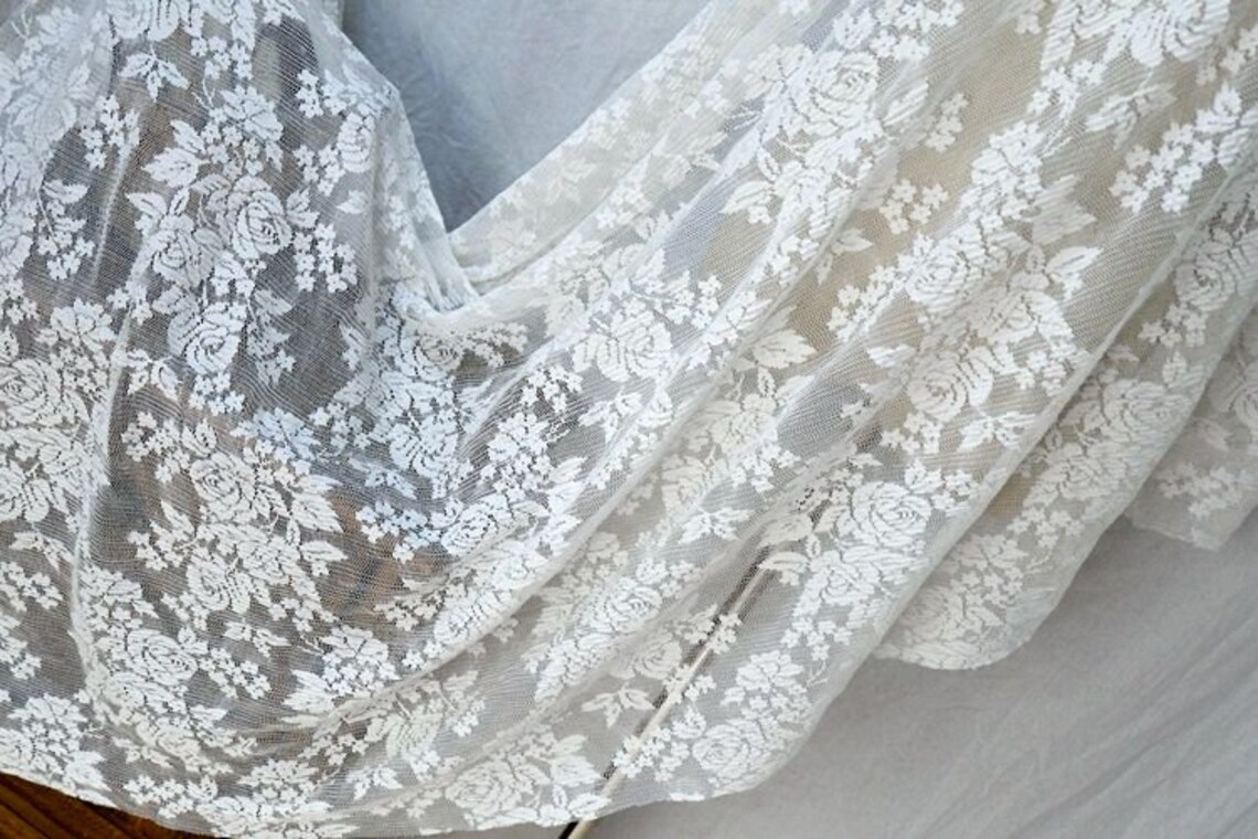 Soft rose lace fabric stretch lace fabric pleated lace dress | Etsy