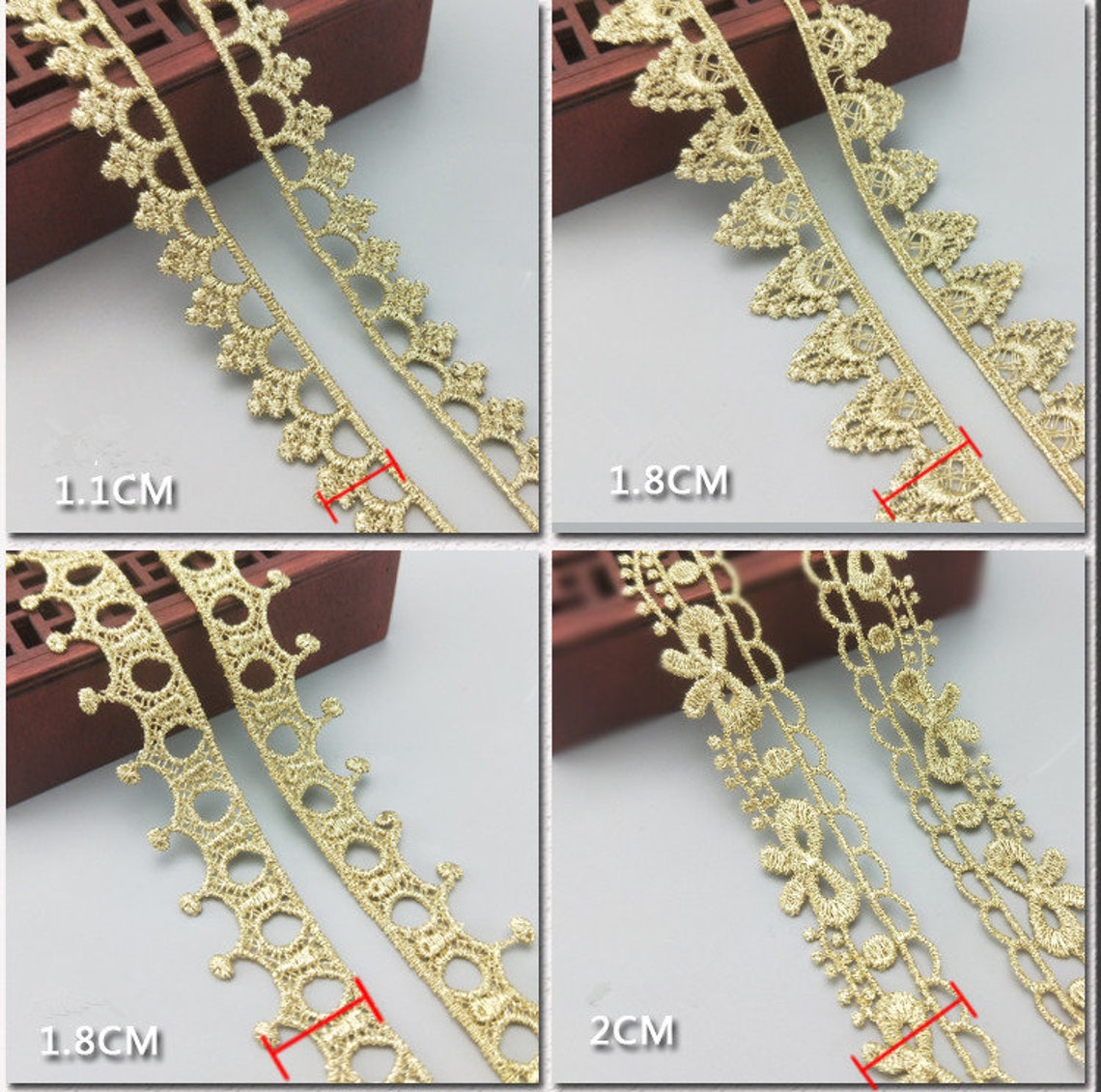2yards Vintage Gold Spitzen borte gold jakobsverwandte - Etsy.de