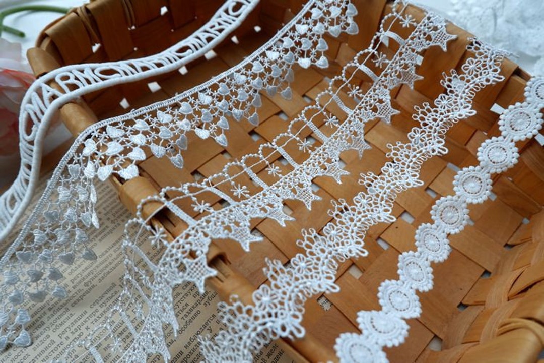 Exquisite Venetian Lace Garter, Lace Collar, Headband, Skirt, Babydoll ...