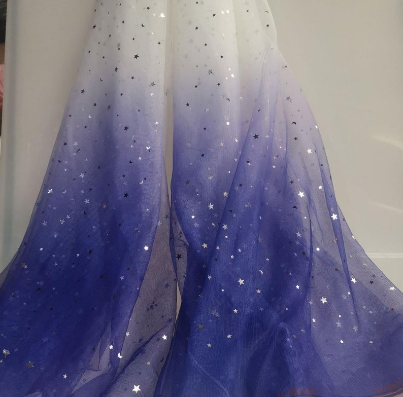 Bingbing Gradient Star Moon Lace Fabric Soft Star Moon Lace - Etsy