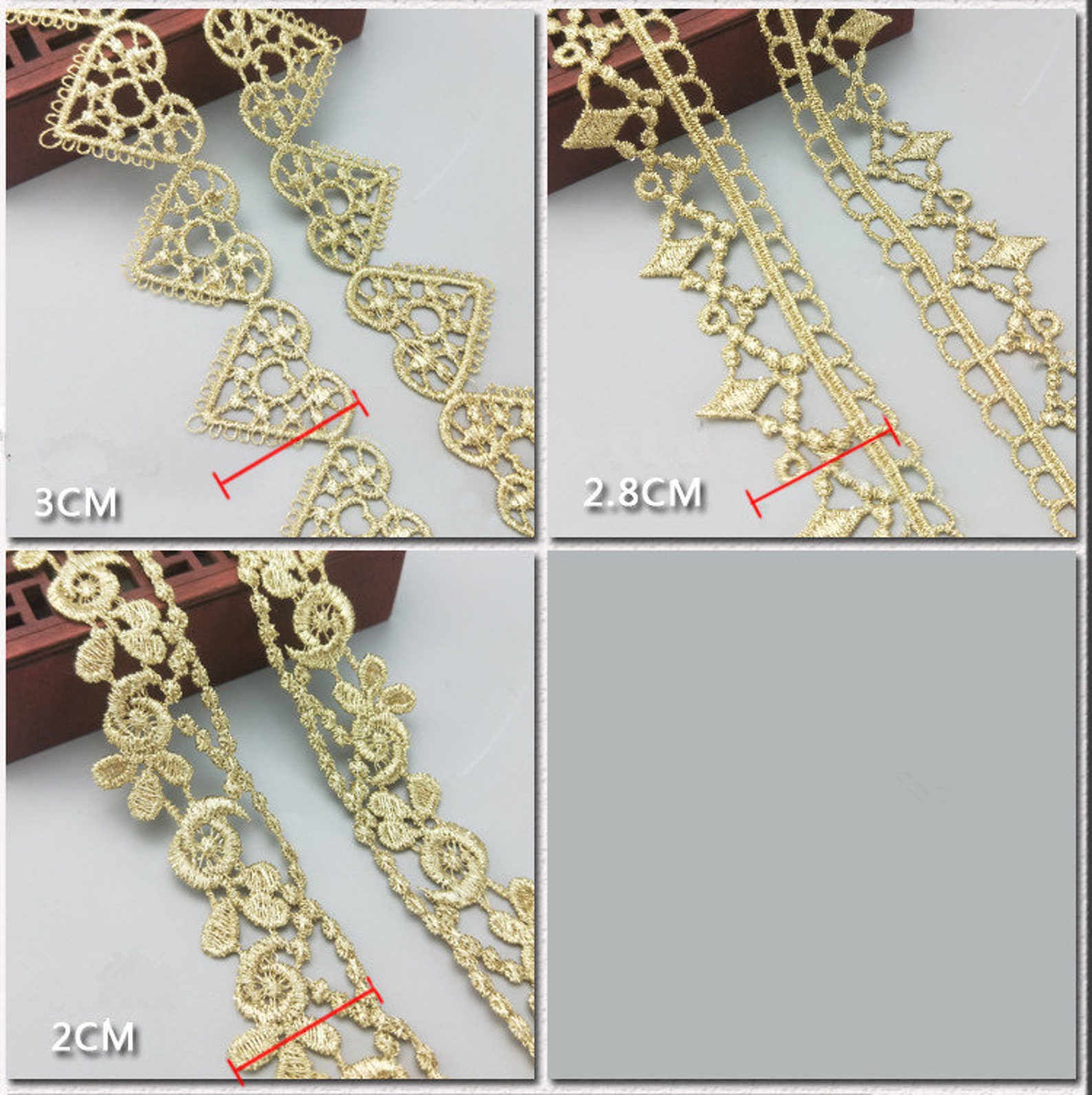 2yards Vintage Gold Spitzen borte gold jakobsverwandte - Etsy.de