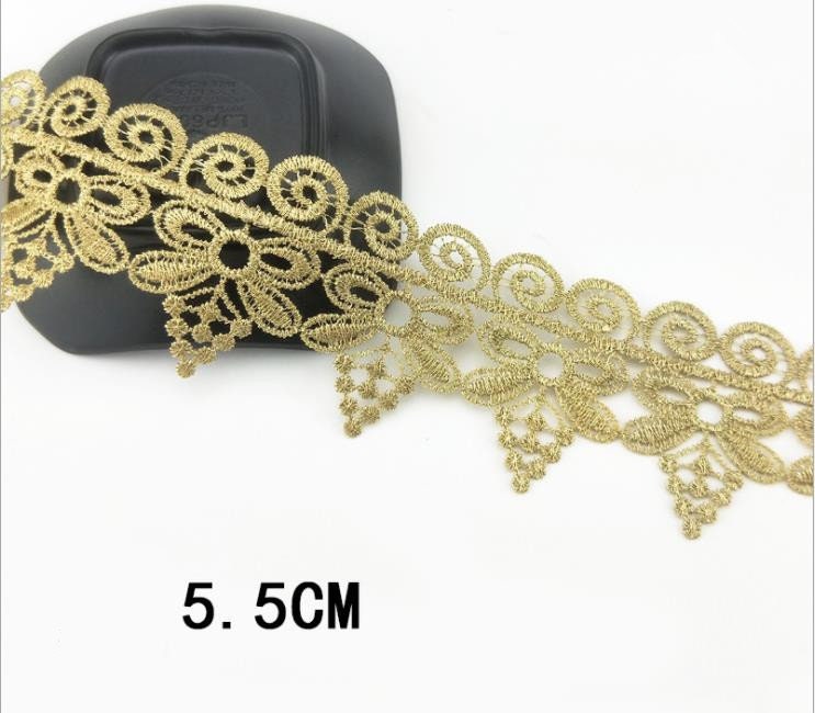 DIY Gold Thread Embroidered Lace Ornament Gold Lace Ornament | Etsy