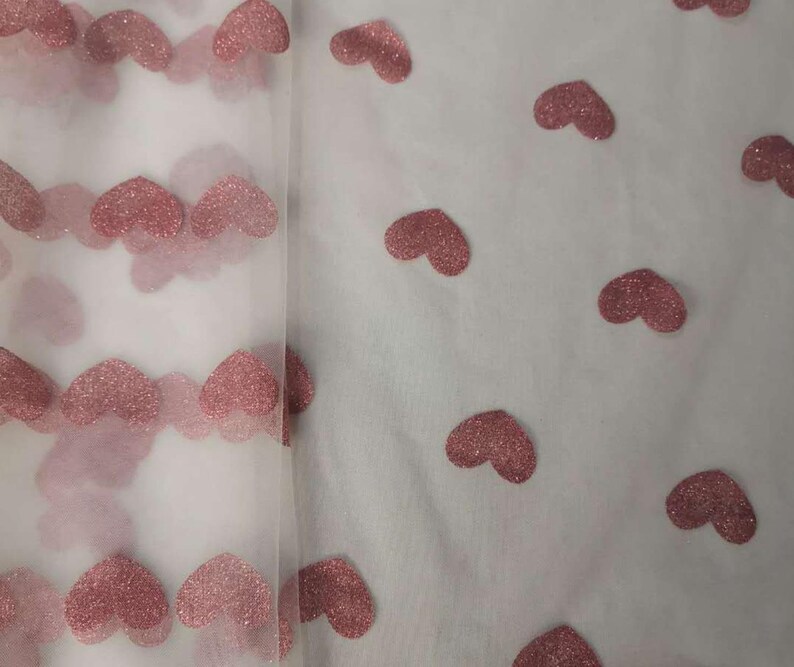 Bingbinghearts Gauze Fabric Soft Heart-shaped Mesh Fabric - Etsy