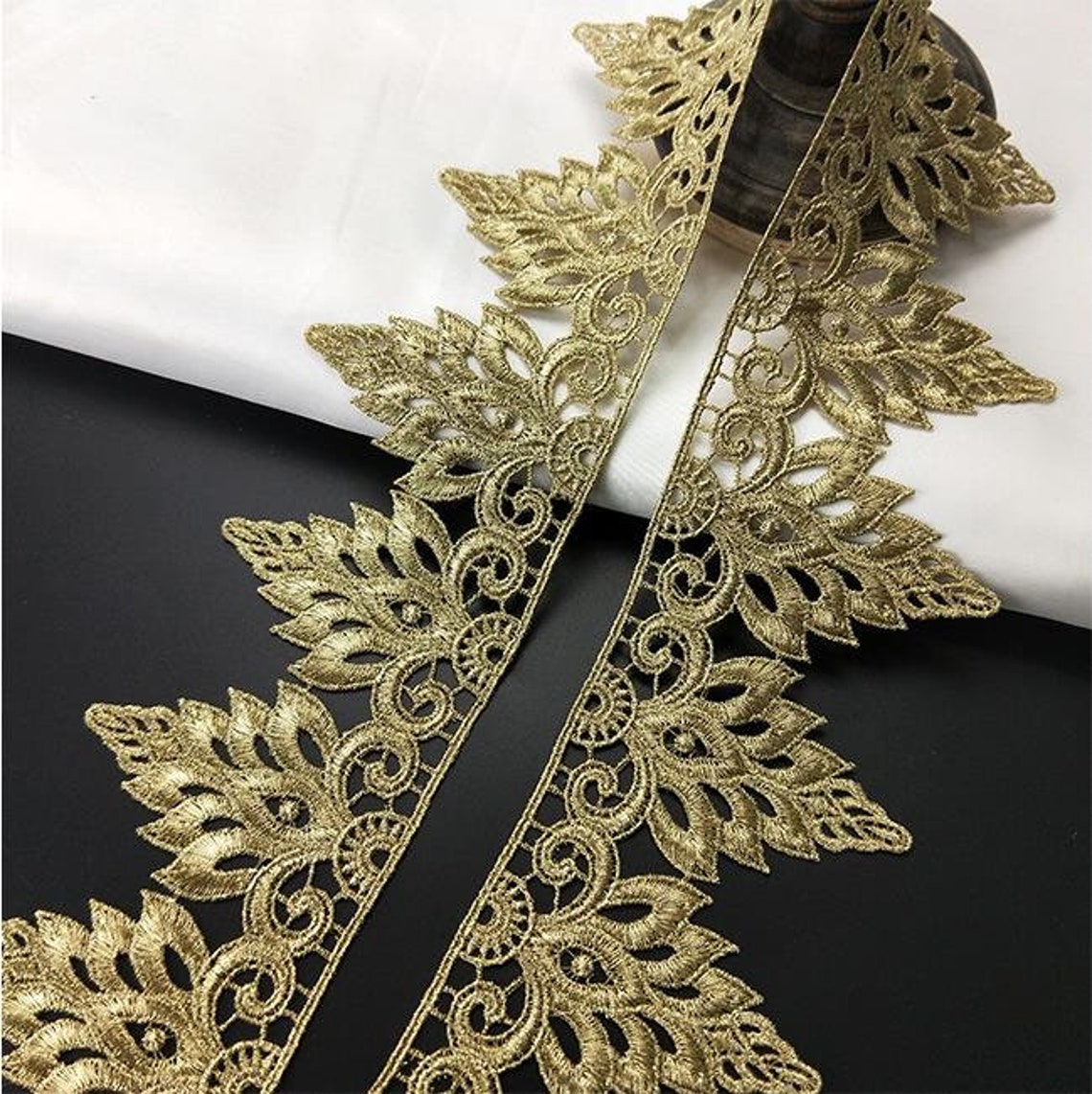 Gold Widened and Thickened Lace Lace, Crown Lace Decoration Handmade ...