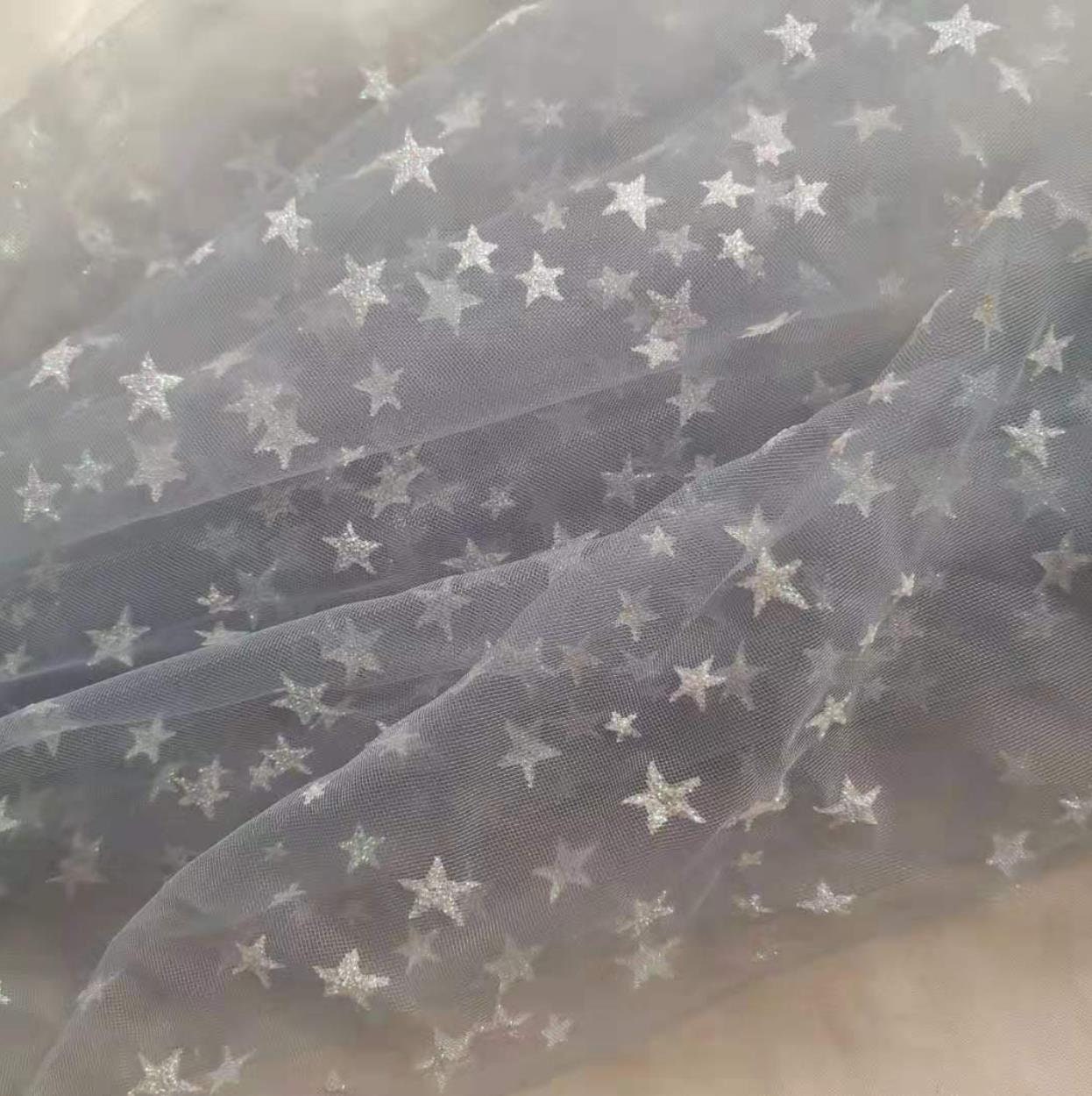 Colorful glitter star mesh tulle lace fabric baby tutu bridal | Etsy