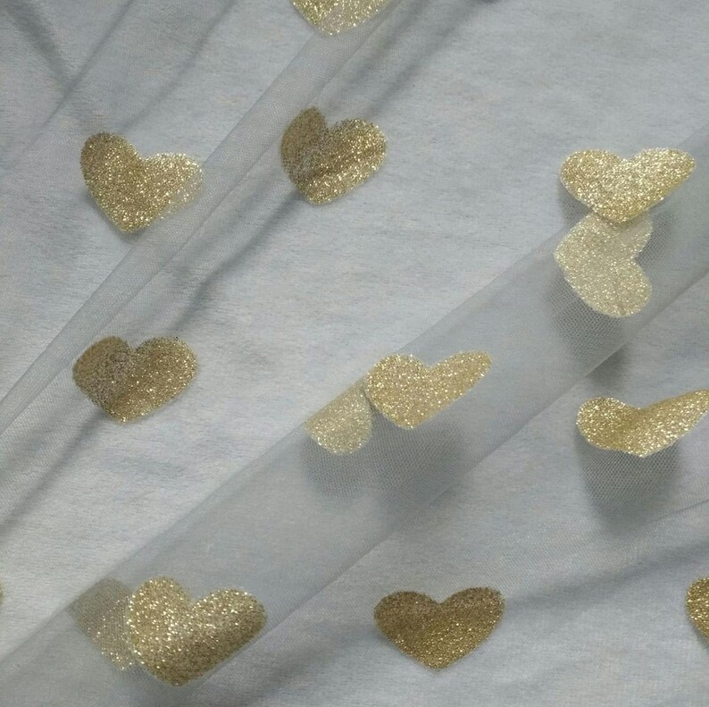 Bingbinghearts Gauze Fabric Soft Heart-shaped Mesh Fabric - Etsy