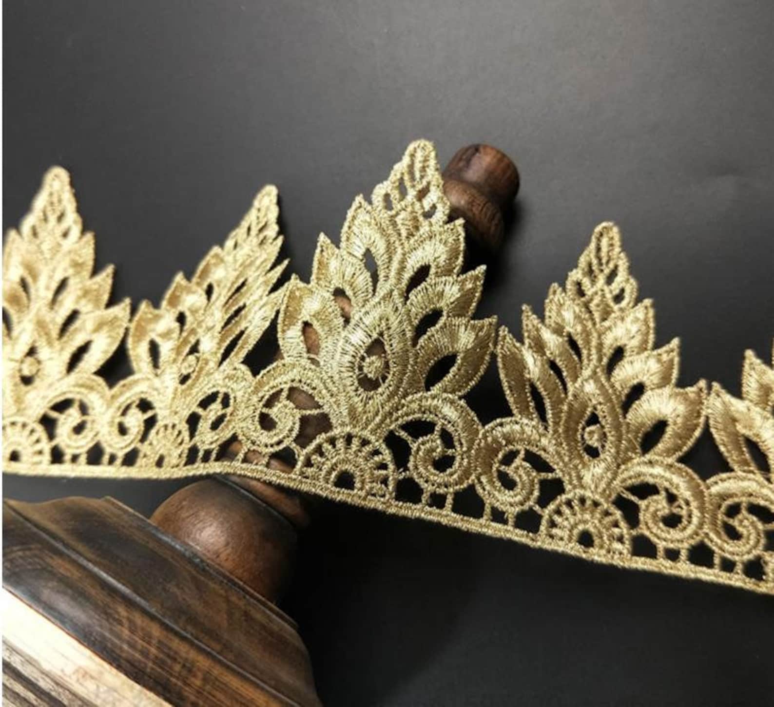 Gold Widened and Thickened Lace Lace Crown Lace Decoration | Etsy