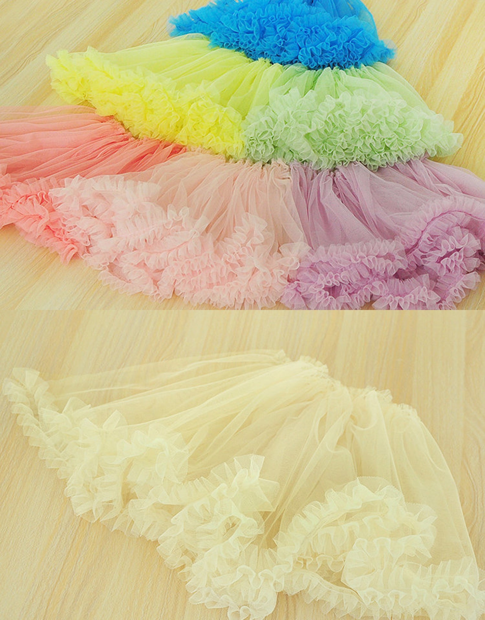 Fluffy Tulle Fabric for Tutu Dresses Lolita Style Pleated - Etsy Australia