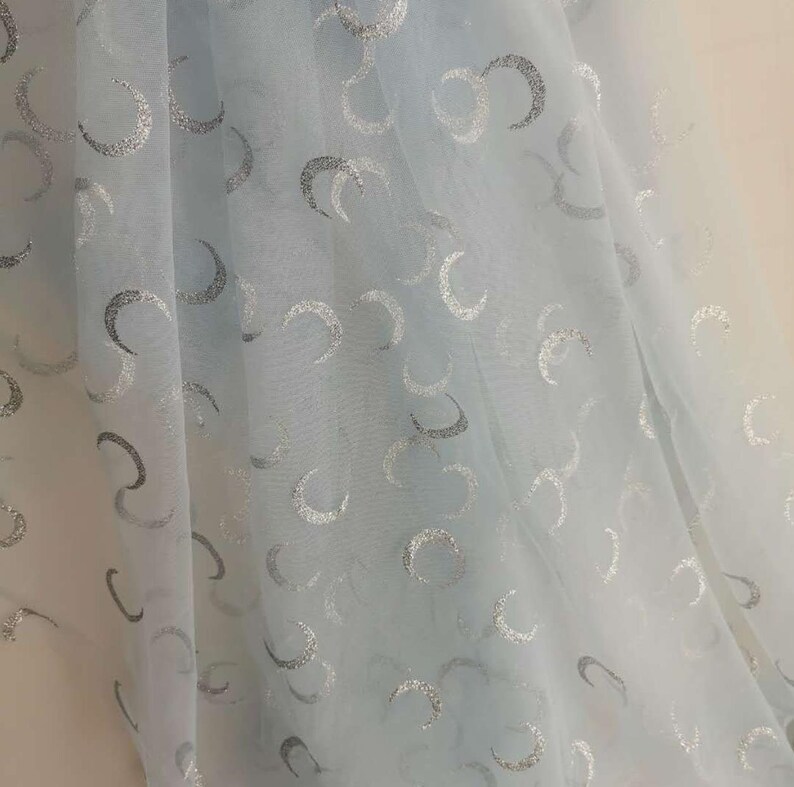 High-quality Sequined Silver Moonlight Yarn Lace Fabric Shiny - Etsy