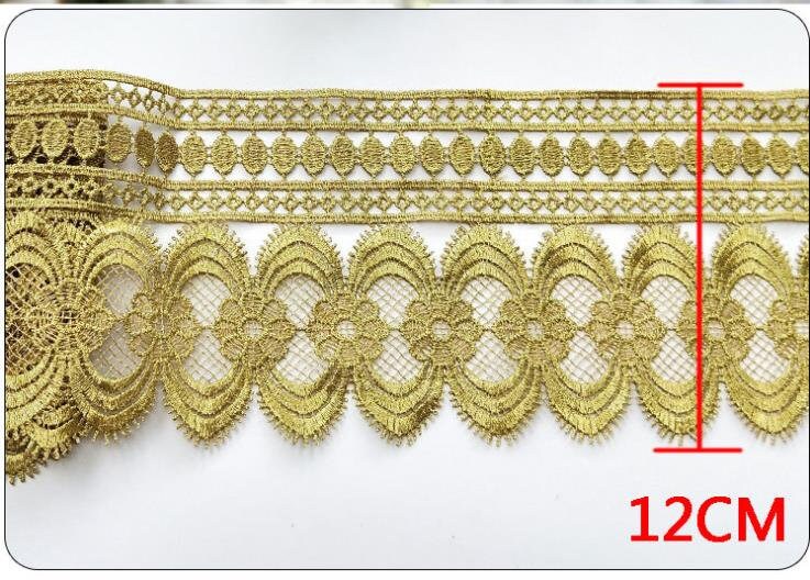 Golden Embroidery Lace Ornament DIY Wedding Lace Ornament - Etsy